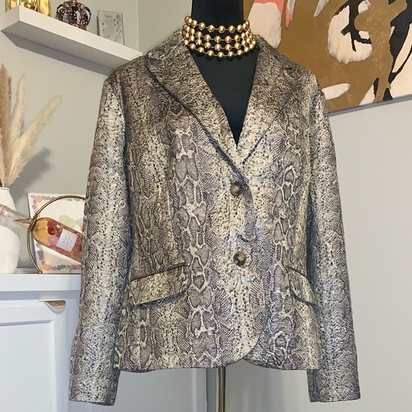 Jackets & Coats | Faux Snakeskin Blazer Jacket | Poshmark